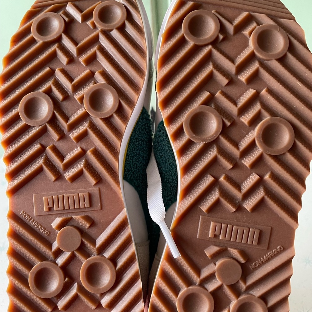 2019 Puma Roma Amor Heritage White Green Platform Sne… - Gem